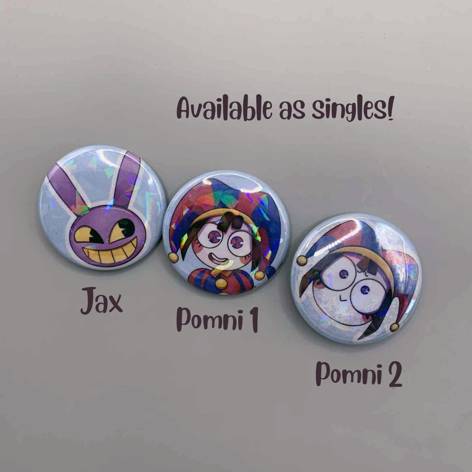 Holographic the Amazing Digital Circus 1.5" Buttons Sets - Etsy