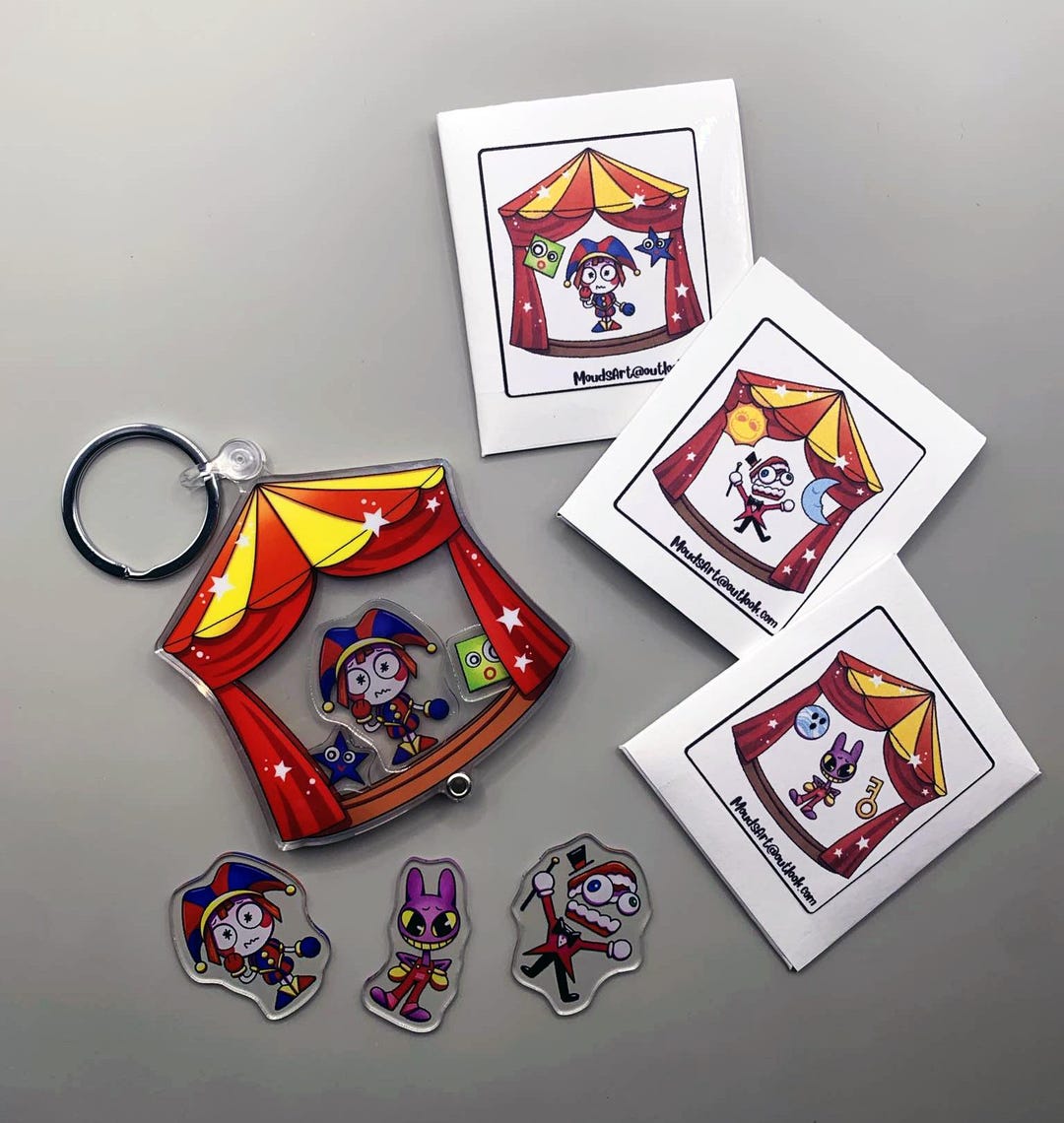 The Amazing Digital Circus | Openable Acrylic Shaker Charm | Pomni Cain ...