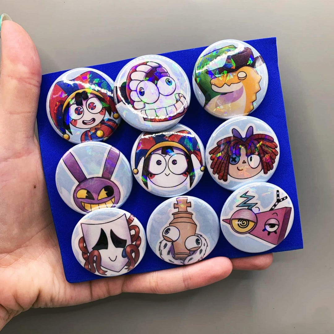 Holographic the Amazing Digital Circus 1.5" Buttons Sets - Etsy