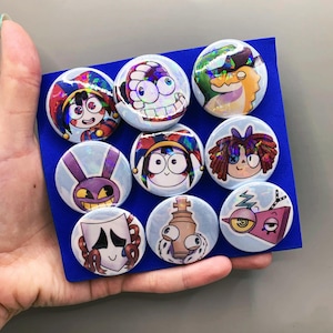 Holographic the Amazing Digital Circus 1.5" Buttons Sets - Etsy