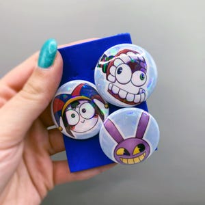 Holographic the Amazing Digital Circus 1.5" Buttons Sets - Etsy