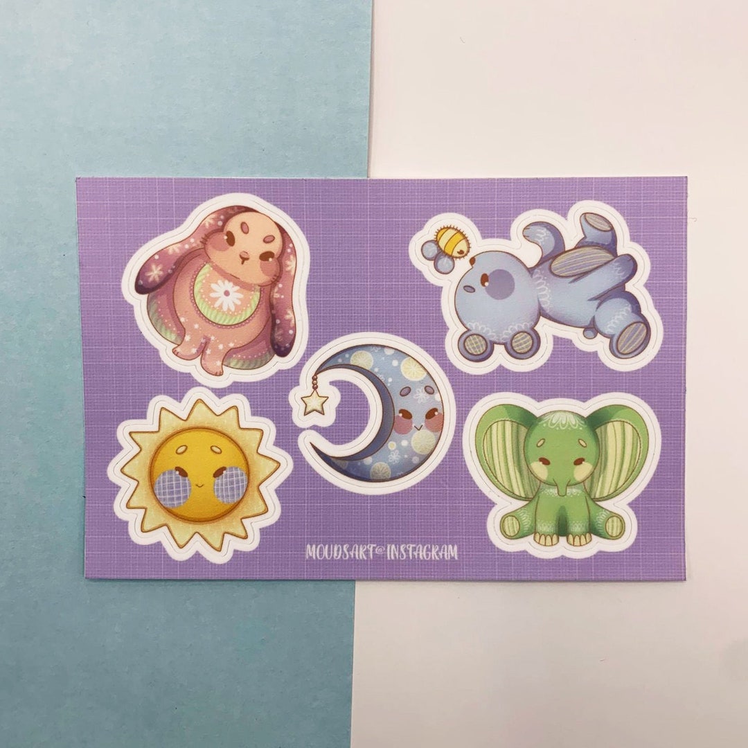 Pastel Critters Sticker Sheet | Vinyl Sticker Sheet | Waterproof Vinyl ...