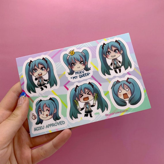 Hatsune Miku Vocaloid Sticker Sheet Vinyl Sticker Sheet - Etsy