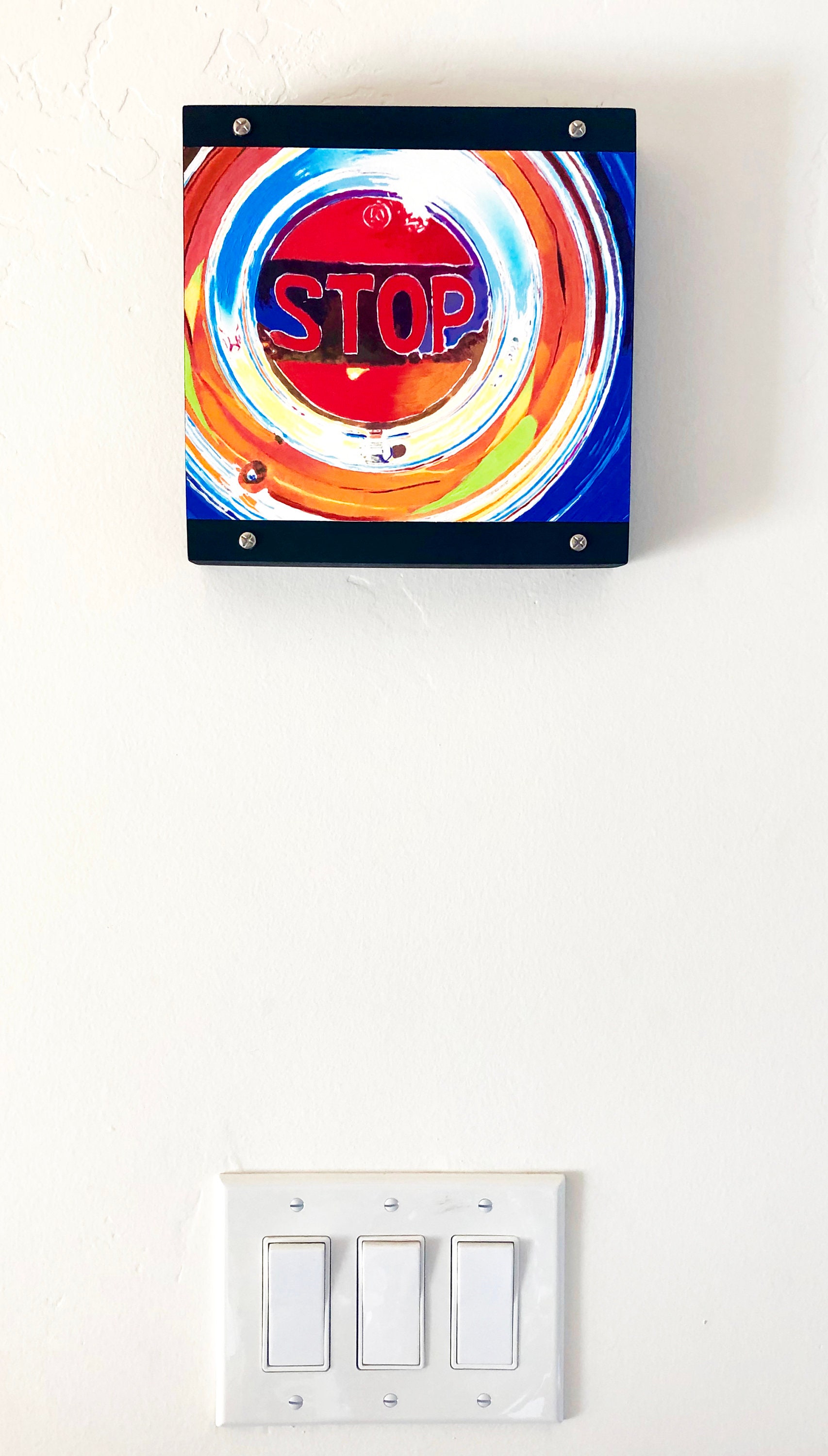 STOP Sign Painting Original Acrylic Painting 8x8 Small - Etsy
