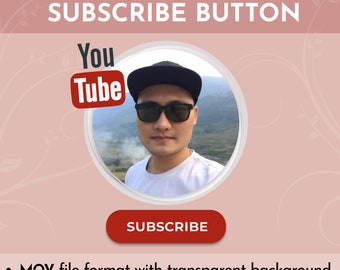 Custom Animated Youtube Subscribe Button Overlay Animation for Youtube Channel ANIMATED ...