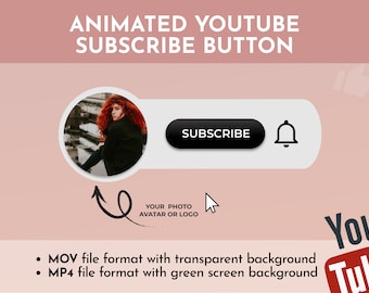 Custom Animated Youtube Subscribe Button Overlay Animation for Youtube Channel ANIMATED ...