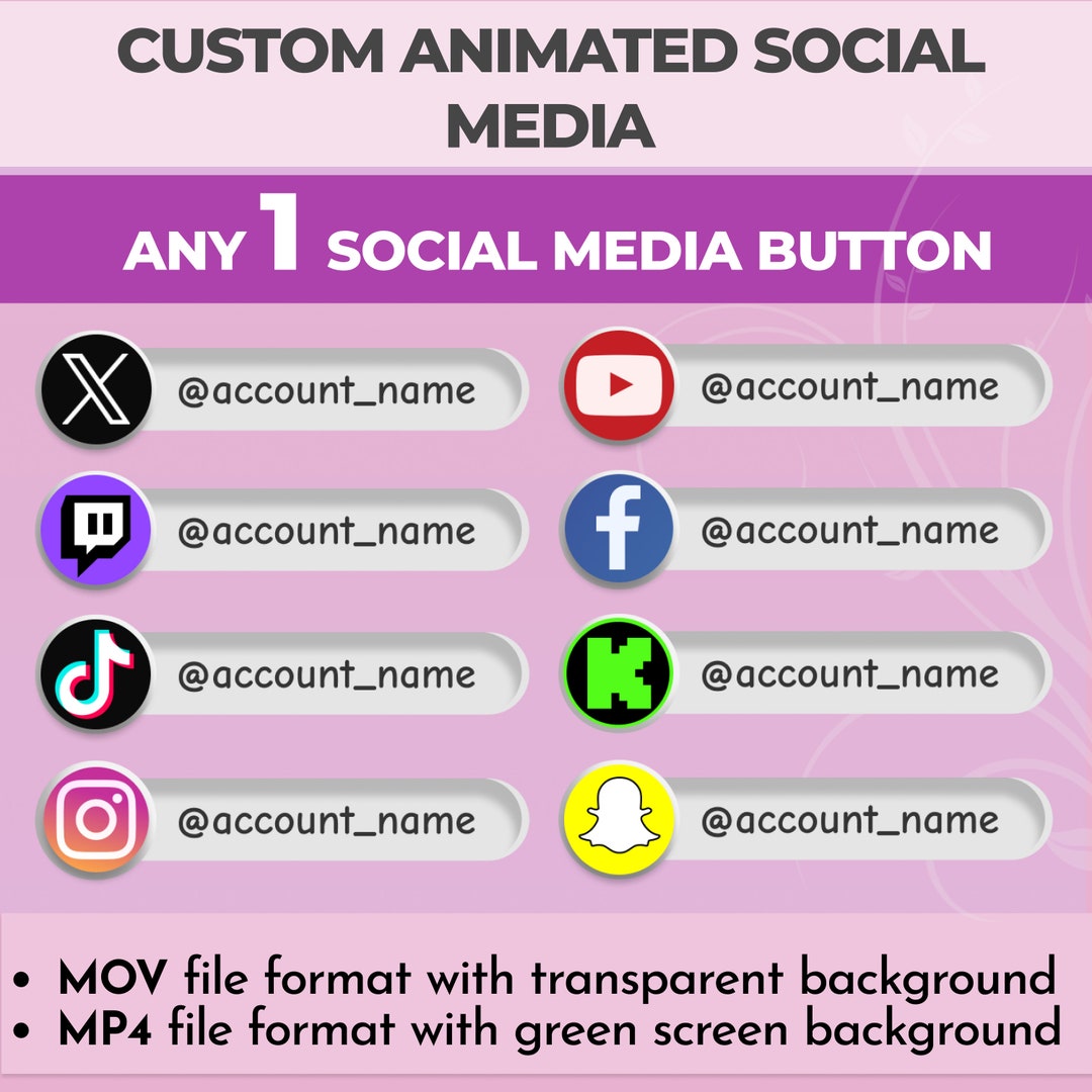 Custom Animated Social Media Lower Thirds for Youtube Intro Videos Instagram Twitter Twitch ...