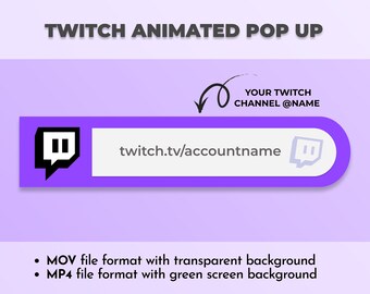 Custom Animated Kick Follow Button Overlay for Intro Videos - Etsy