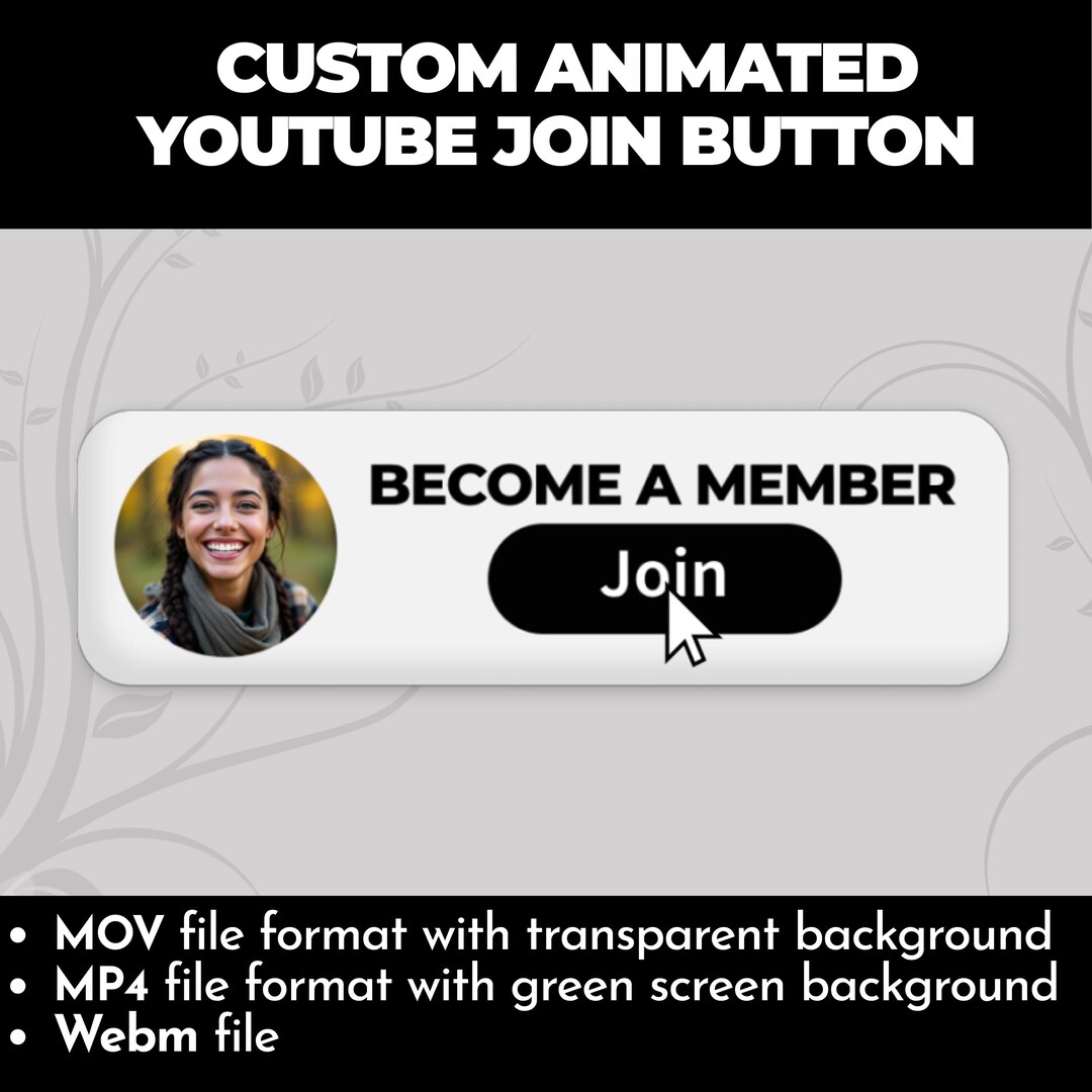 Custom Animated Youtube Join Button | Leave a Comment | Become a Member ...