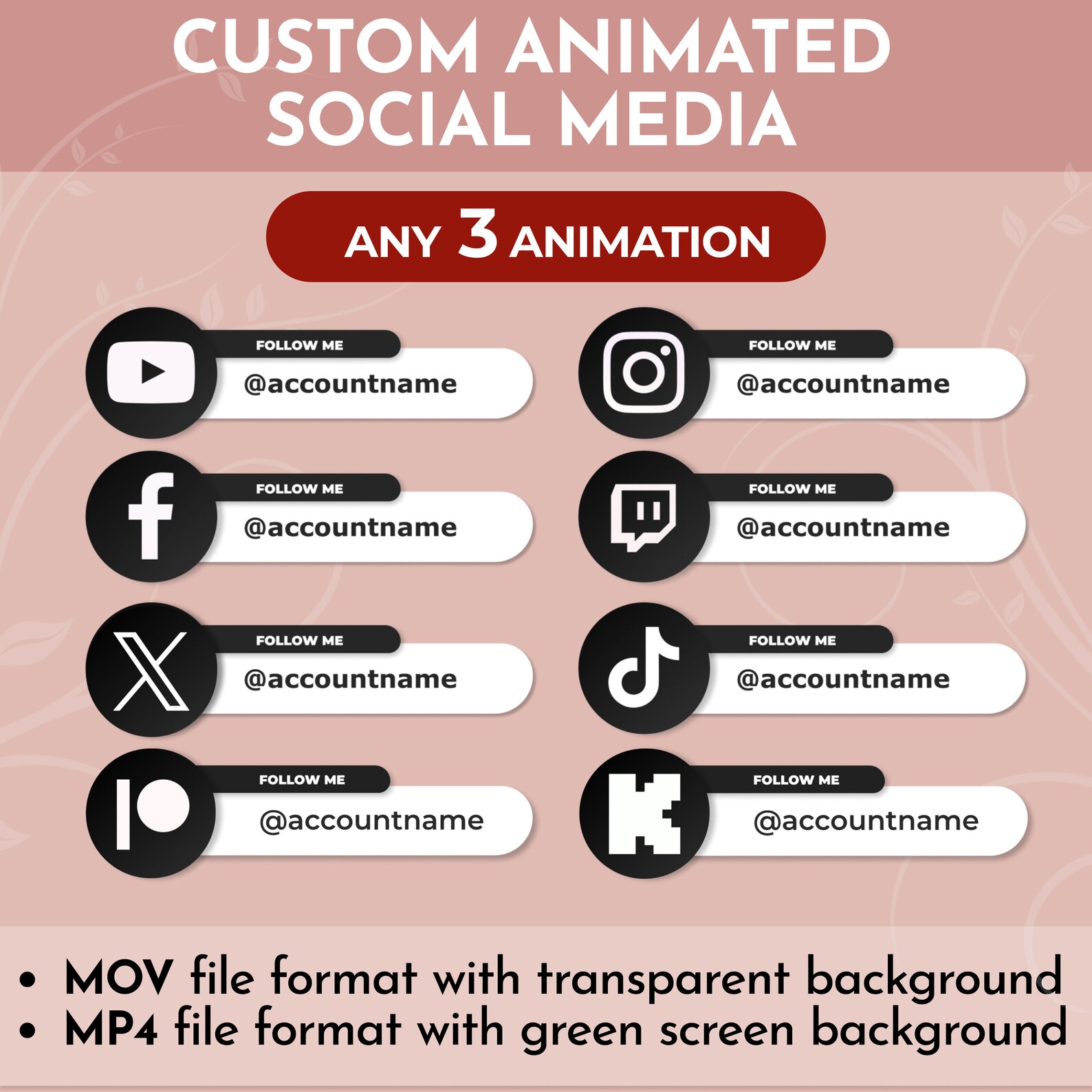 Custom Animated Social Media Lower Thirds for Youtube Intro Videos ...