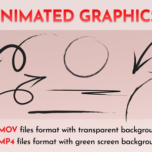 Animated Transparent Pop up Graphics for Youtube Videos Line Arrow ...