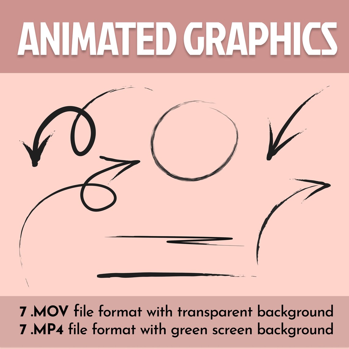 Animated Transparent Pop up Graphics for Youtube Videos Line Arrow ...