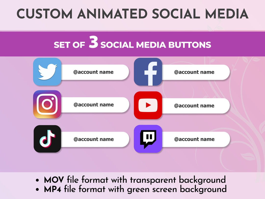 Custom Animated Social Media Lower Thirds for Youtube Intro - Etsy