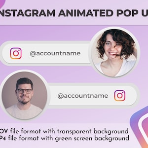 Personalized Custom Animated Instagram Follow Button Overlay for ...