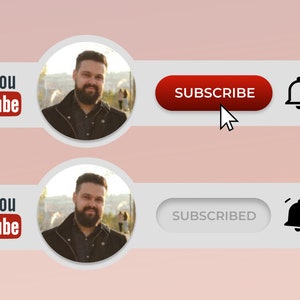 Custom Animated Youtube Subscribe Button Overlay (MOV, MP4) - Etsy