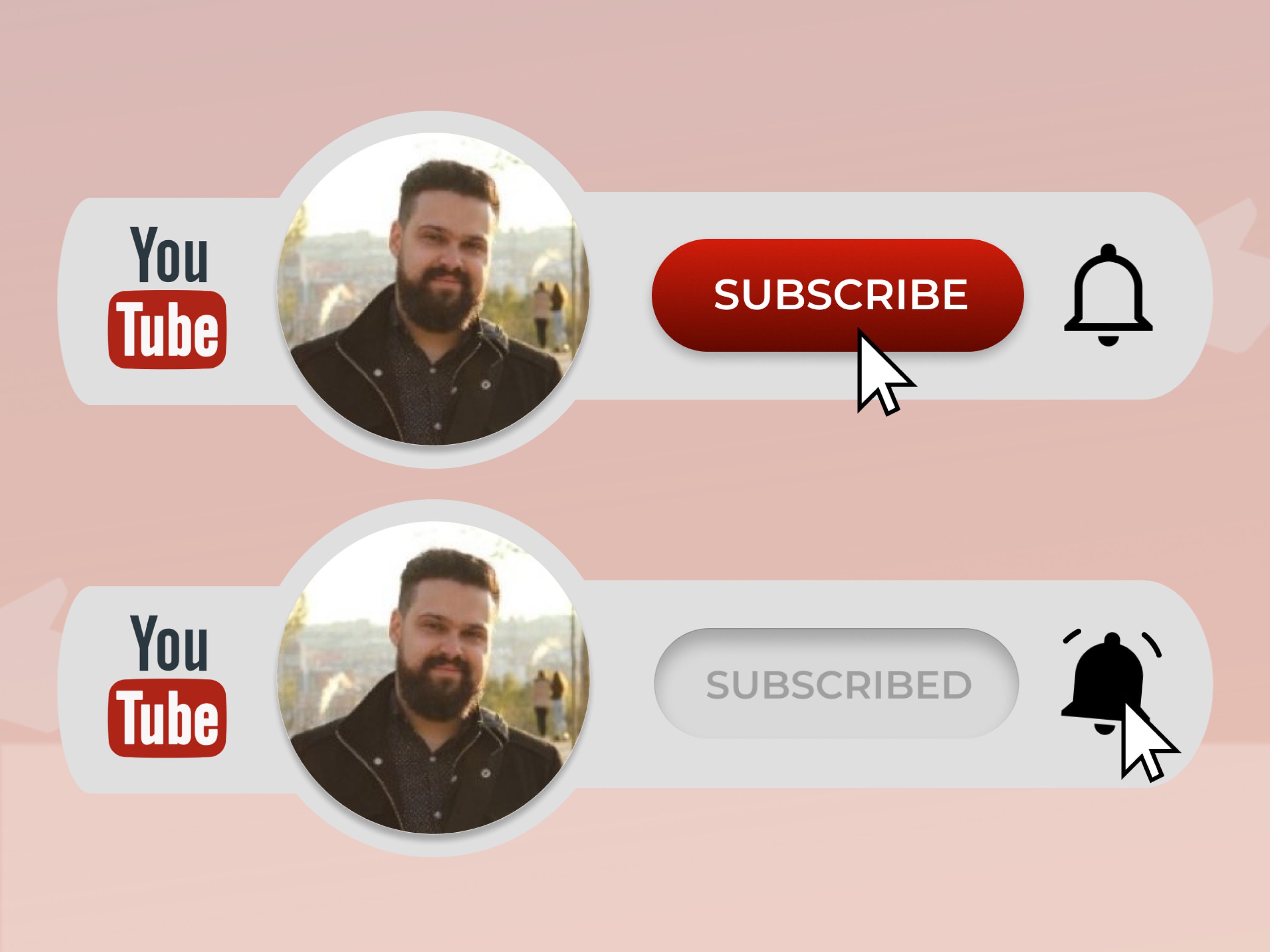 Custom Animated Youtube Subscribe Button Overlay Animation for Youtube Channel ANIMATED ...