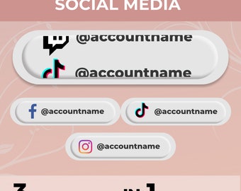 Custom Animated Social Media Lower Thirds for Youtube Intro Videos Kick Instagram Twitter Twitch ...