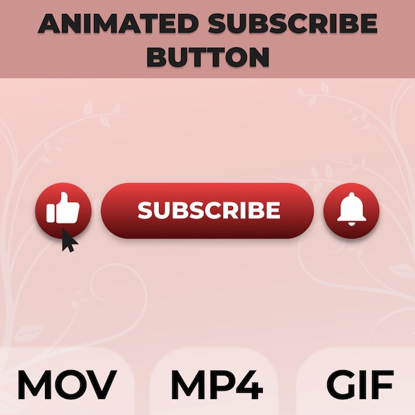 Custom Animated Twitch Follow Button Overlay for Intro Videos - Etsy