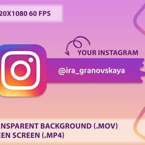 Custom Animated Instagram Button Overlay for Videos - Etsy