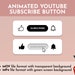 Animated Youtube Subscribe Button Overlay for Intro Videos Digital ...