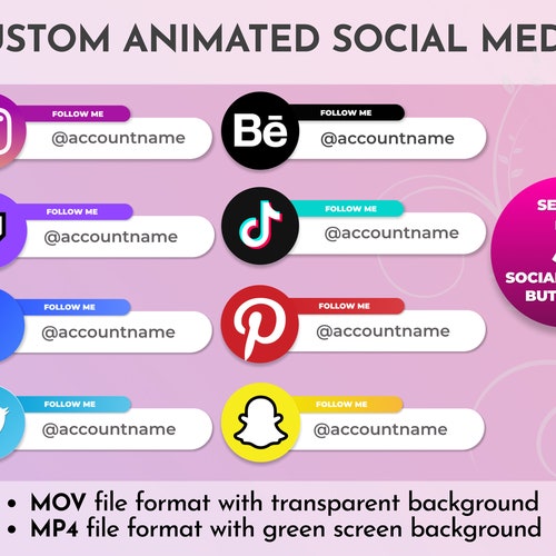 Custom Animated Twitch Follow Button Overlay for Intro Videos - Etsy
