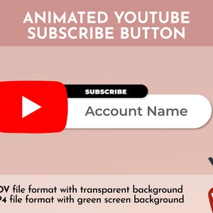 Custom Animated Youtube Subscribe Button Overlay Animation for Youtube ...