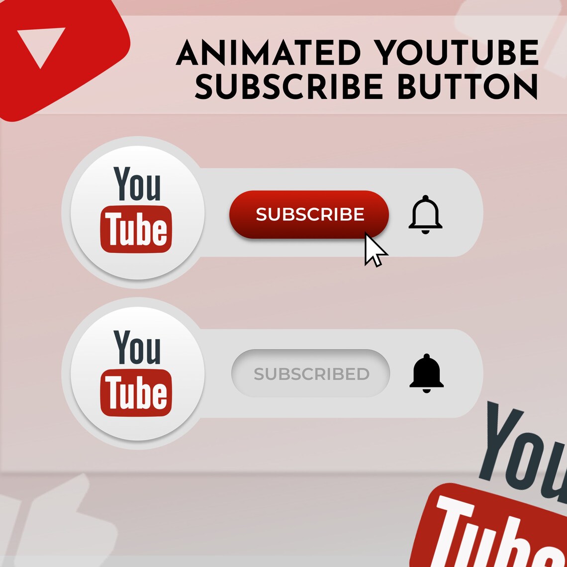 Animated Subscribe Button Animation for Youtube Channel ANIMATED ...