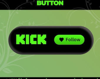 Custom Animated Kick Follow Button Overlay for Intro Videos - Etsy