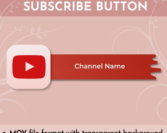 Custom Animated Youtube Subscribe Button Overlay Animation for Youtube Channel ANIMATED ...
