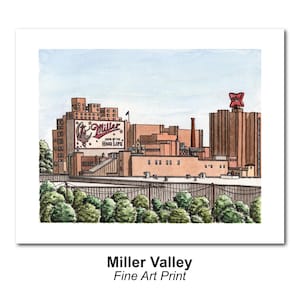 Miller Valley - Watercolor Art Print // Milwaukee Gift, Wall Art ...