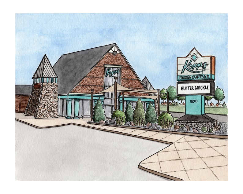 Custom Kopp's Flavor of the Day Sign Print - Milwaukee, WI - Etsy