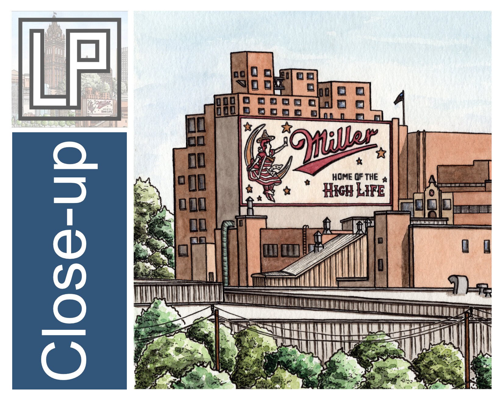 Miller Valley - Watercolor Art Print // Milwaukee Gift, Wall Art ...
