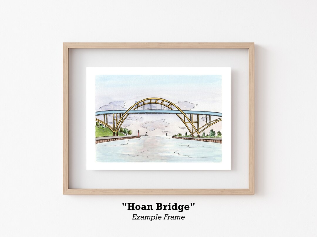 Hoan Bridge 5x7 Watercolor Print - Milwaukee, WI - Etsy