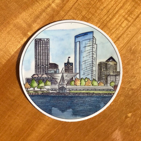 Milwaukee Skyline Sticker Milwaukee Wisconsin | Etsy
