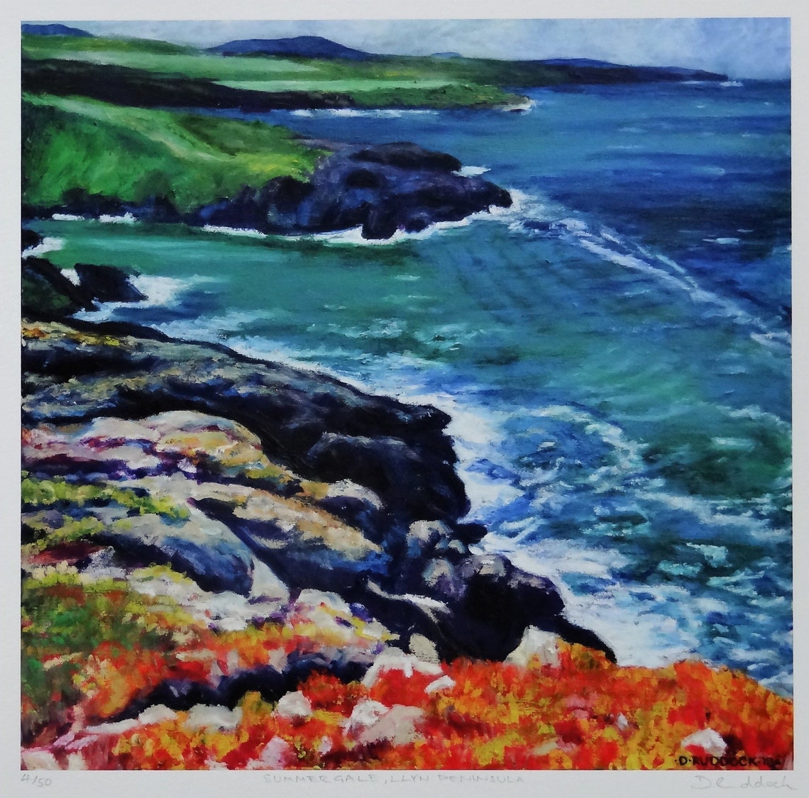 Summer Gale, Llyn Peninsula, Square Format, Limited Edition Fine Art ...