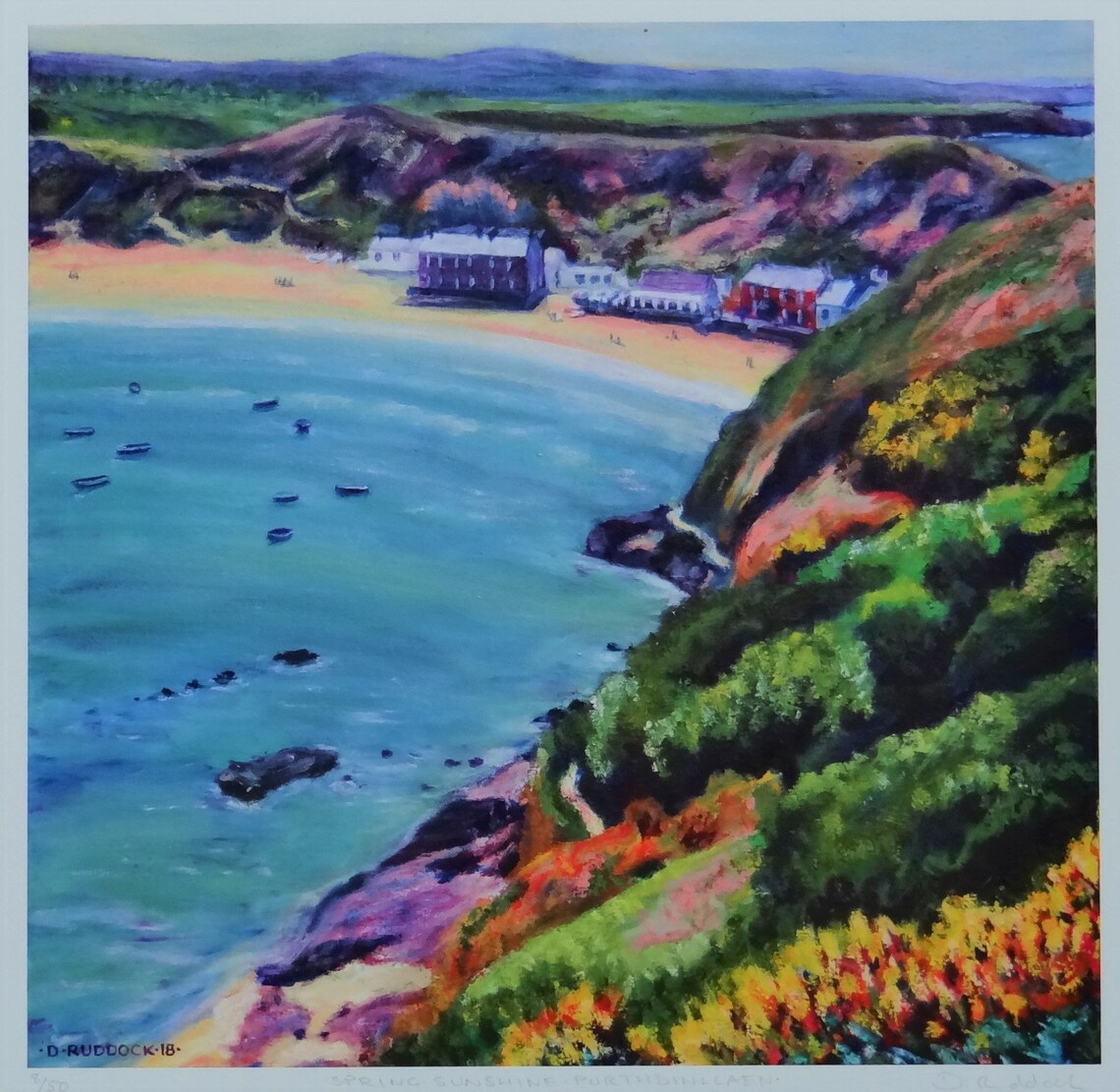 Spring Sunshine, Porth Dinllaen, Square Format Limited Edition Fine Art ...