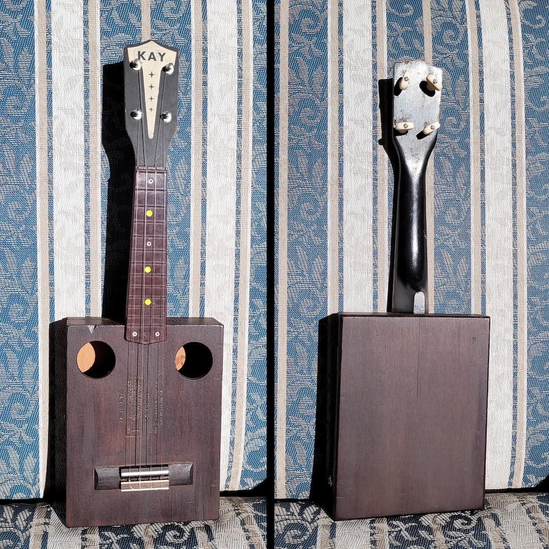 Cigar Box Ukulele Vintage Kay Neck Plastic Fretboard on Cedar Tudor ...