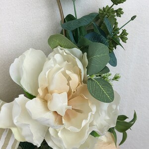 Low Profile Hoop Wreath for Front Door Wedding Hoop Wreath - Etsy
