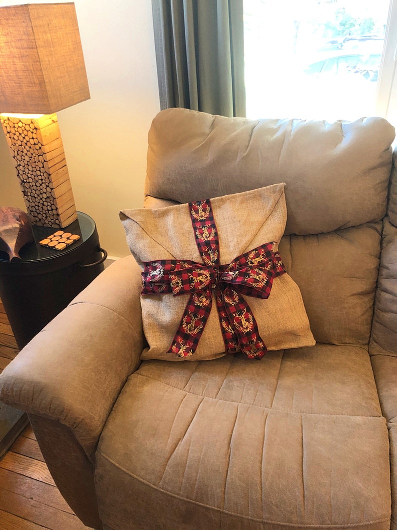 Decorative Holiday Porch Pillow Covers Burlap Holiday - Etsy