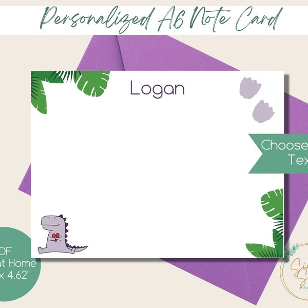 Dinosaur Note Cards - Etsy