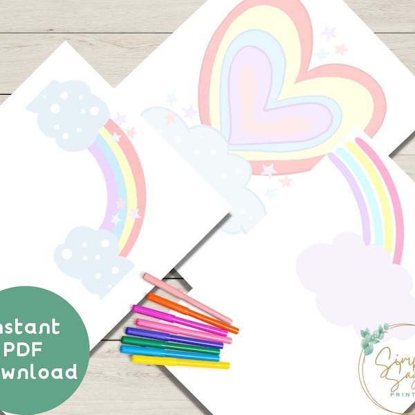 Rainbow Stationary - Etsy