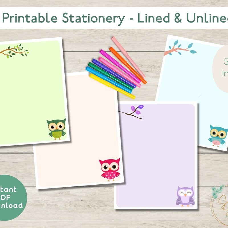 Owls Writing Paper - Etsy