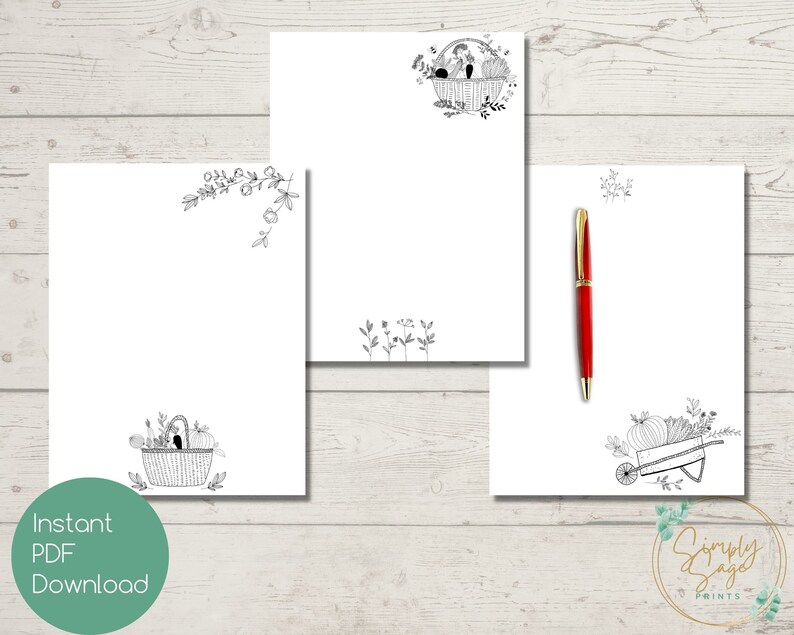 PRINTABLE Stationery Paper A4 US Letter Lined Unlined - Etsy Australia