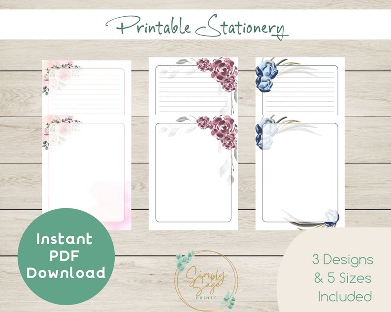 PRINTABLE Stationery Instant Download PDF Pen Pals Print - Etsy