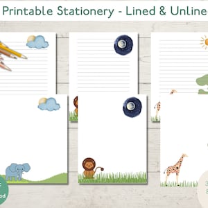 PRINTABLE Safari Jungle Stationery | Stationary for Kids | Letter ...