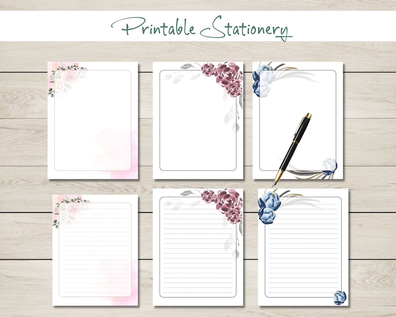 PRINTABLE Stationery Instant Download PDF Pen Pals Print at Home Snail ...