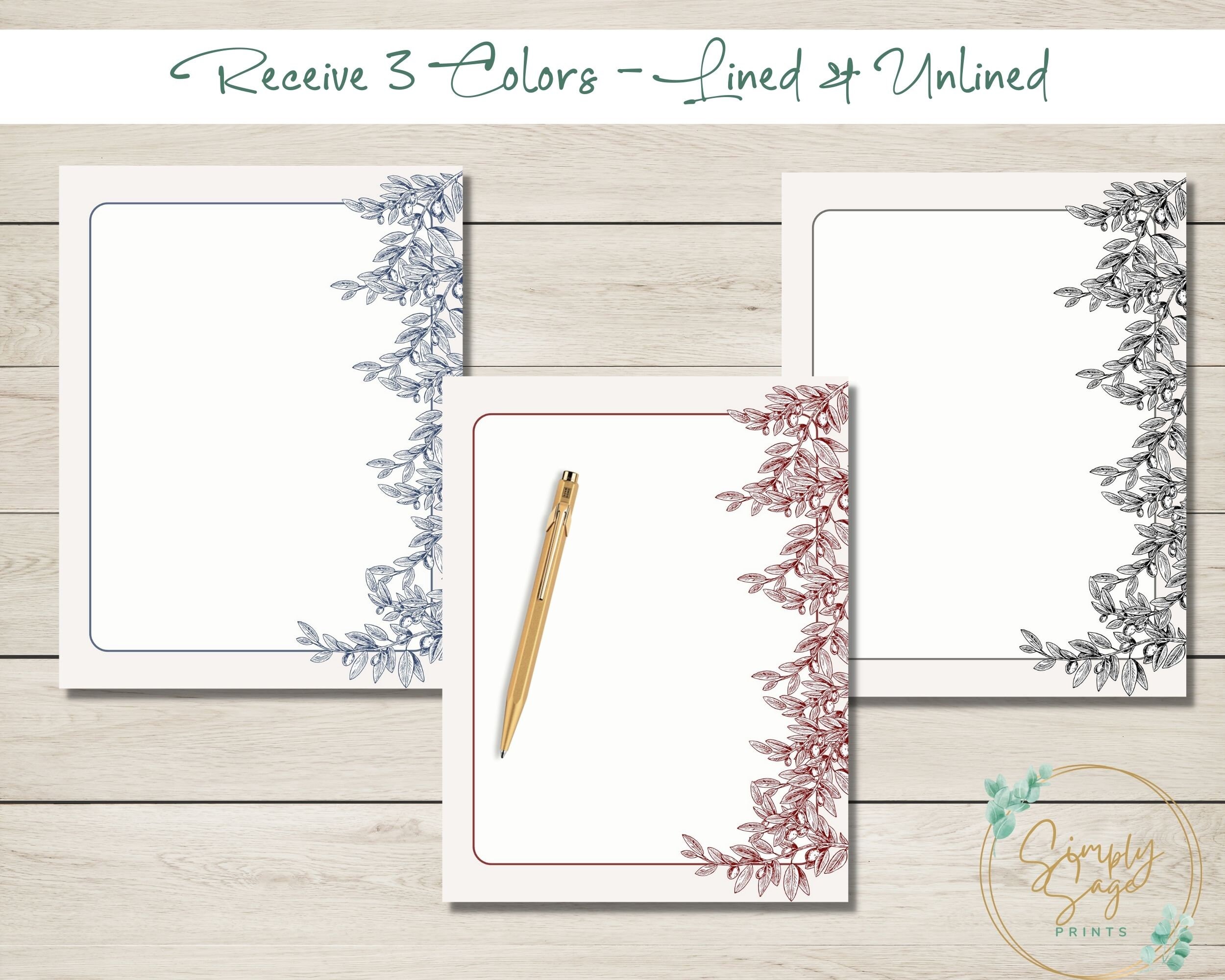 PRINTABLE Stationery. Instant Download PDF. Penpals, Print at Home ...