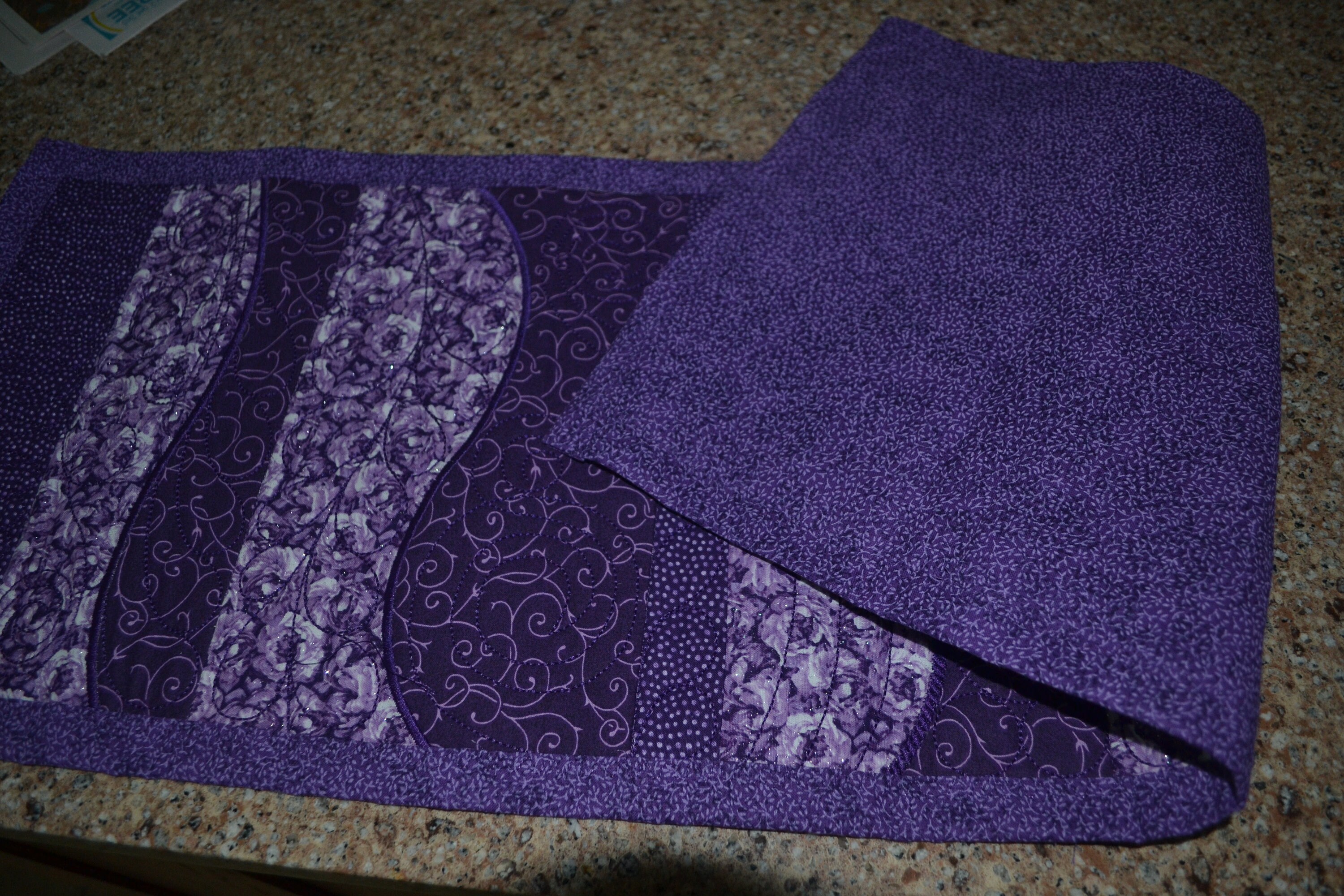 Freeform Quilted Table Runner - Etsy