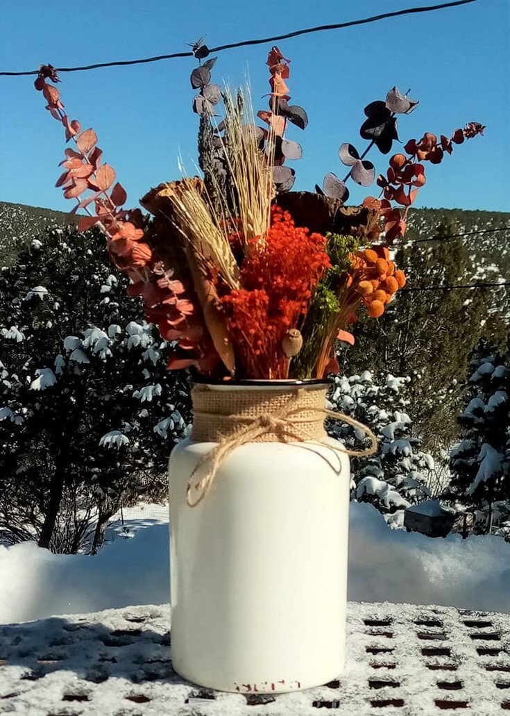Nature's Dried Flower & Pod Centerpiece/arrangement Free - Etsy