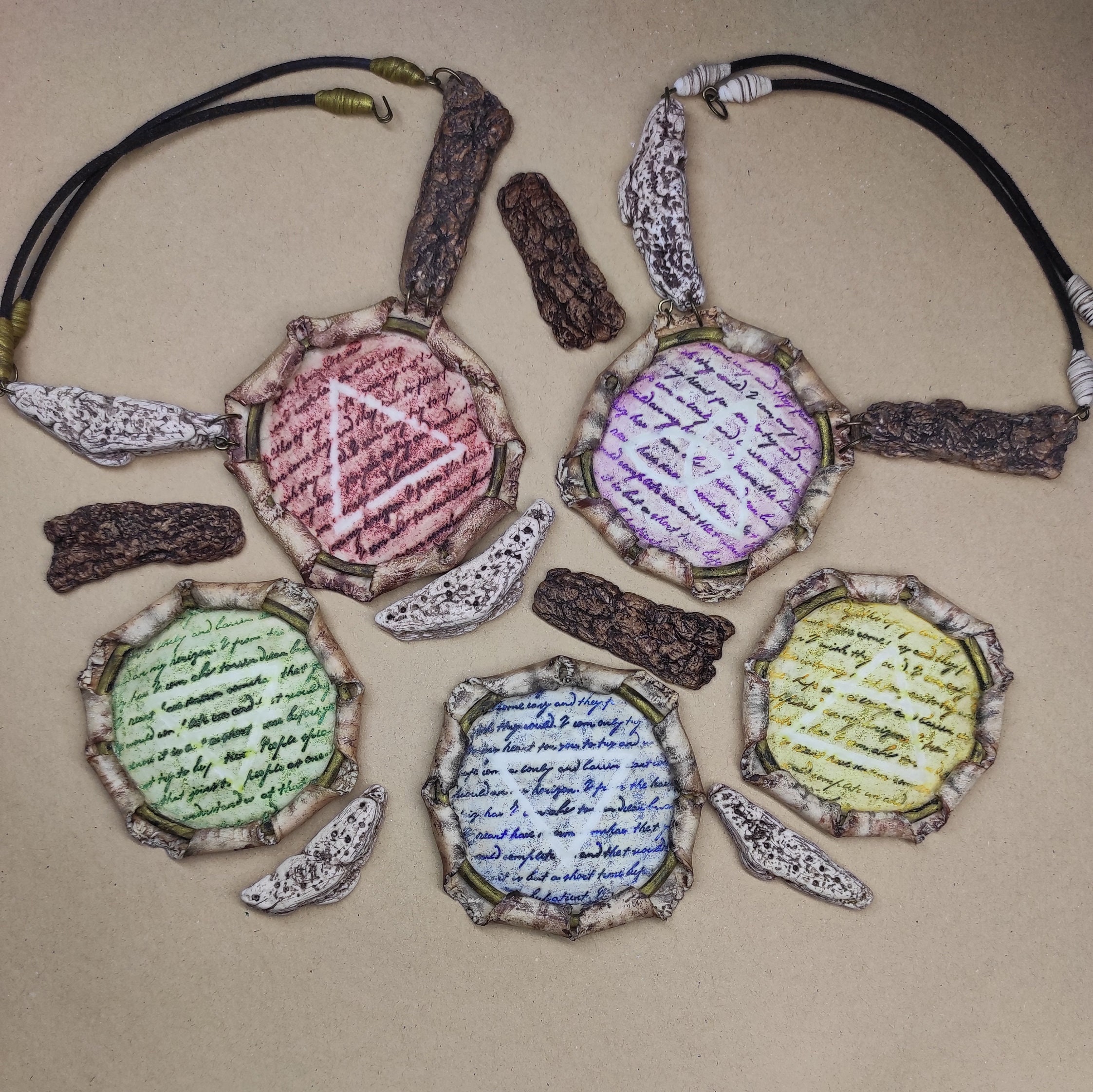 Witchtcraft Protection Necklace, Magic Manuscript Necklace With Witch's ...